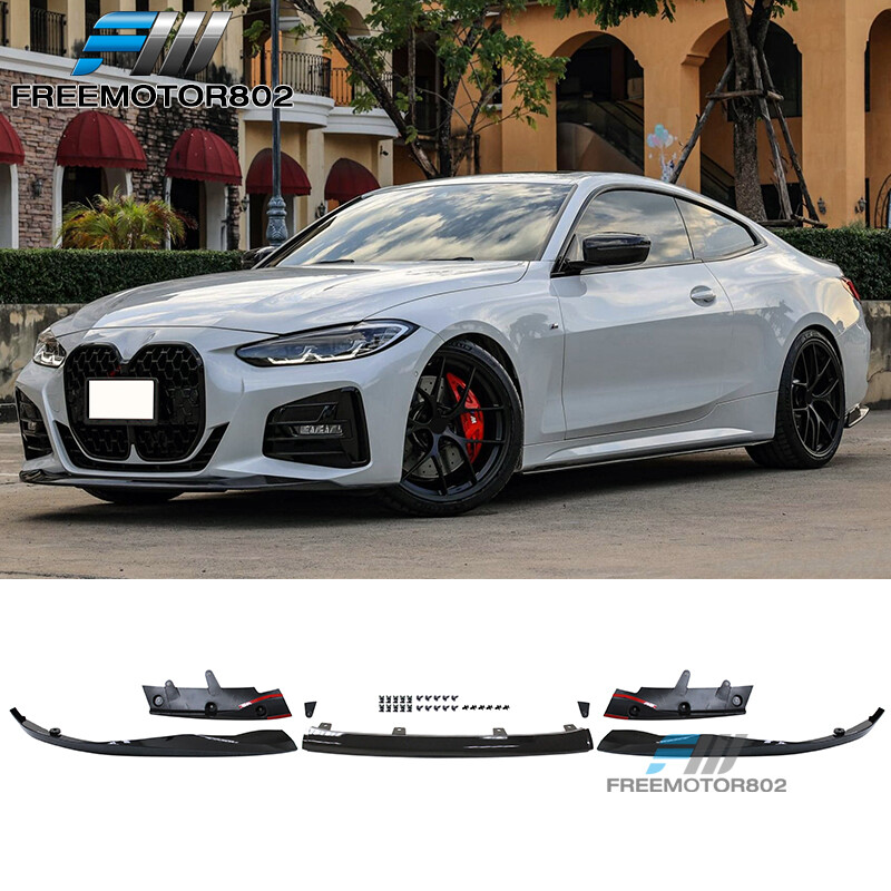 Fits 2021-2023 BMW 430i M440i M-Performance Gloss Black Front Rear Lip ...
