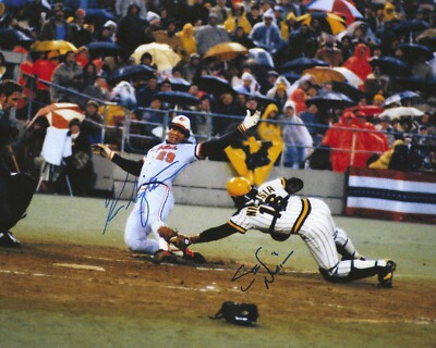 Signed KEN SINGLETON Baltimore Orioles / Steve Nicoscia Pirates 8x10 ...