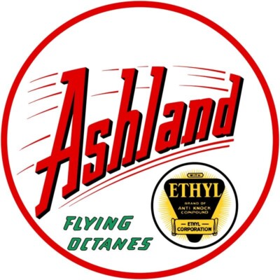 Ashland Oil Co. Gasoline w. Ethyl NEW Sign 40" Round USA STEEL | eBay