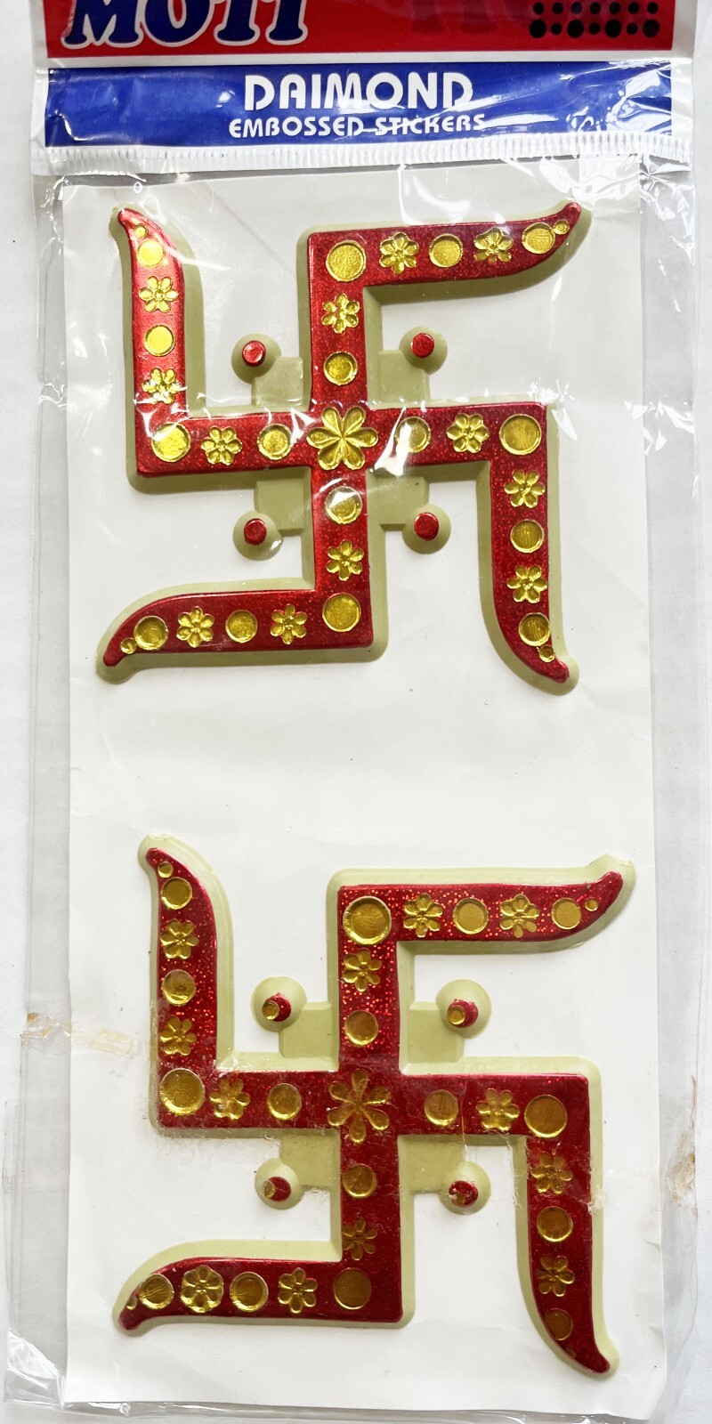 Swastik Stickers - Pack of 2 Adhesive Hindu Religious Diwali Home Decor ...