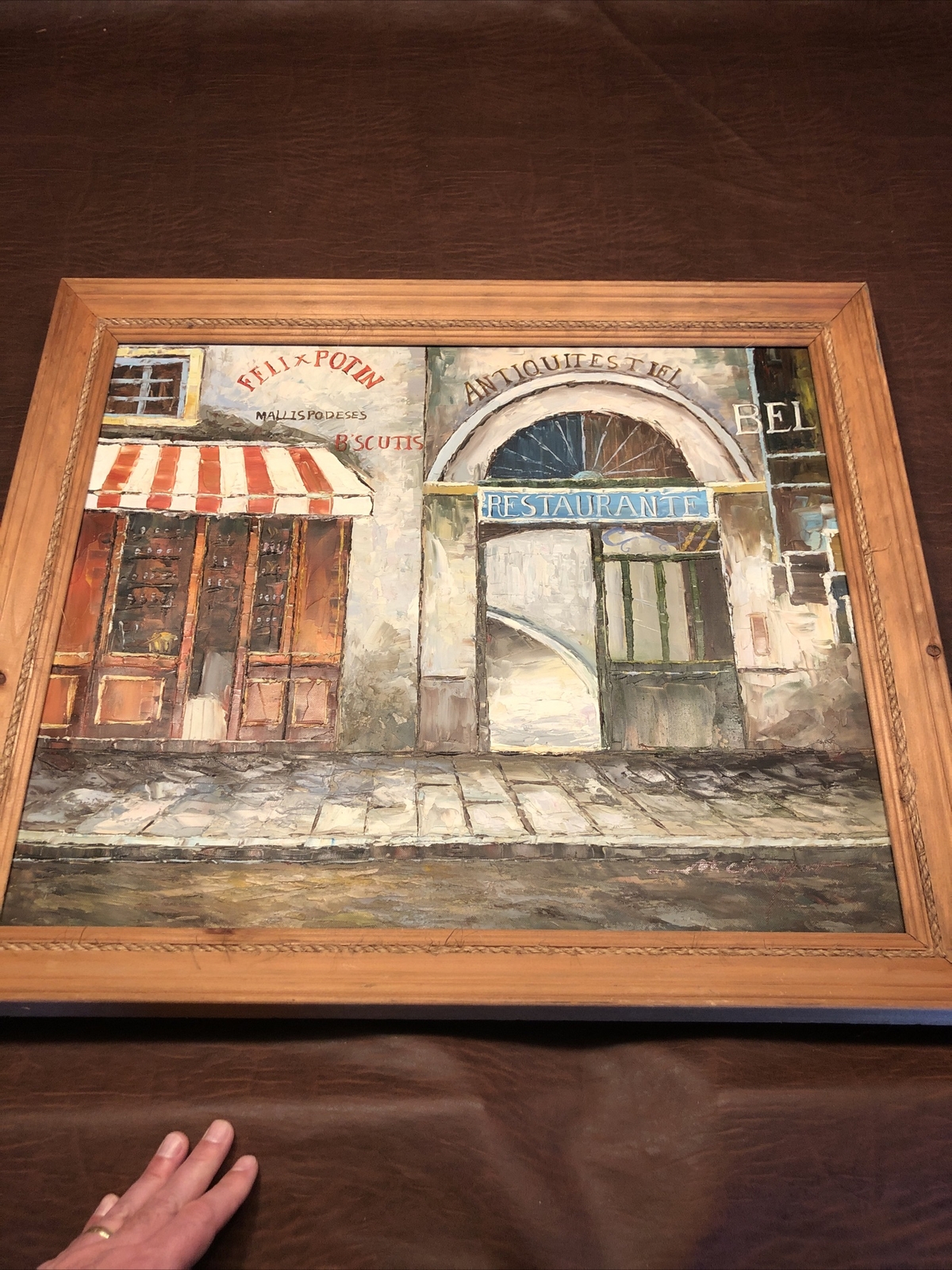 Beautiful French Impressionism France Street Scene Large Oil Painting M ...