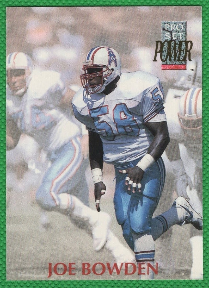 Joe Bowden - 1992 Pro Set Power #317 - Houston Oilers Football Card ...