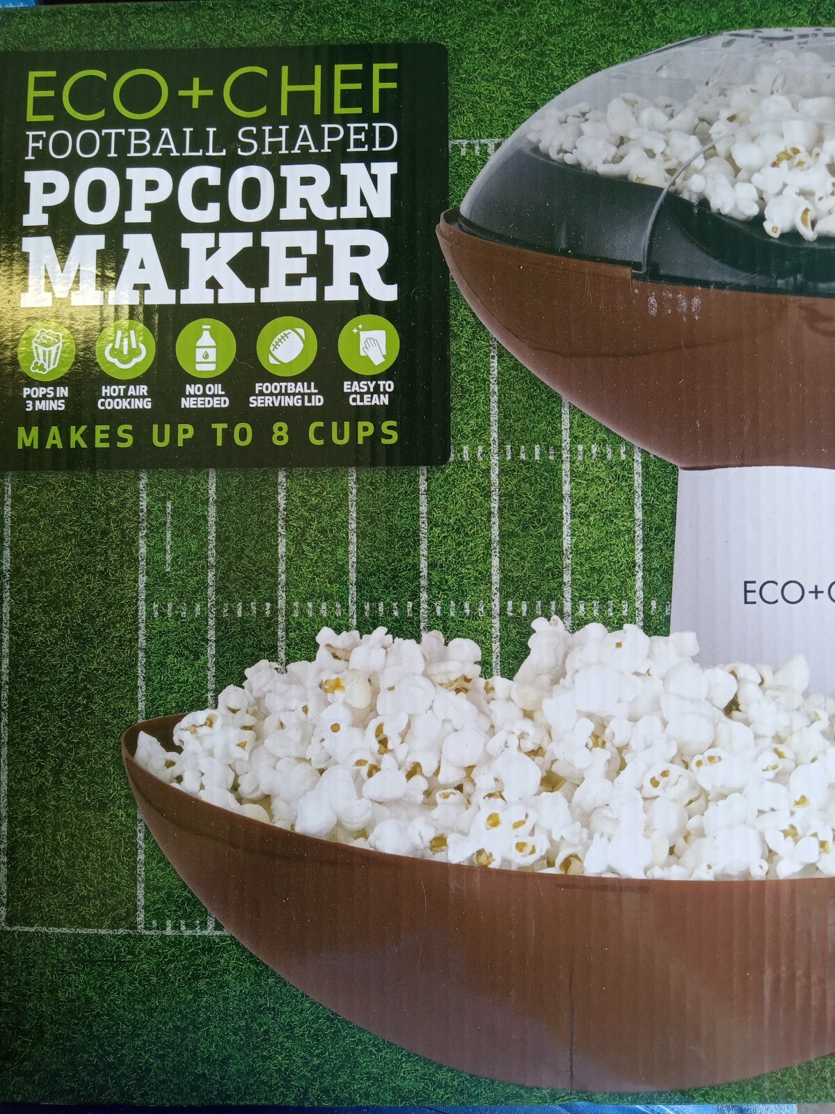 Eco+Chef Popcorn Maker Football Shaped NIB FREE SHIPPING | eBay