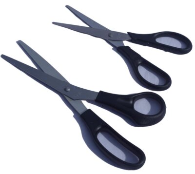 Pack of 2 Craft black handle scissors 165mm & 210 mm length | eBay ...