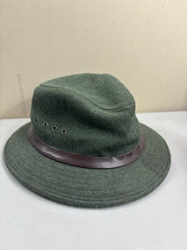 CC FILSON Wool Packer Hat Mens Fedora Forest Green Made in USA Size ...