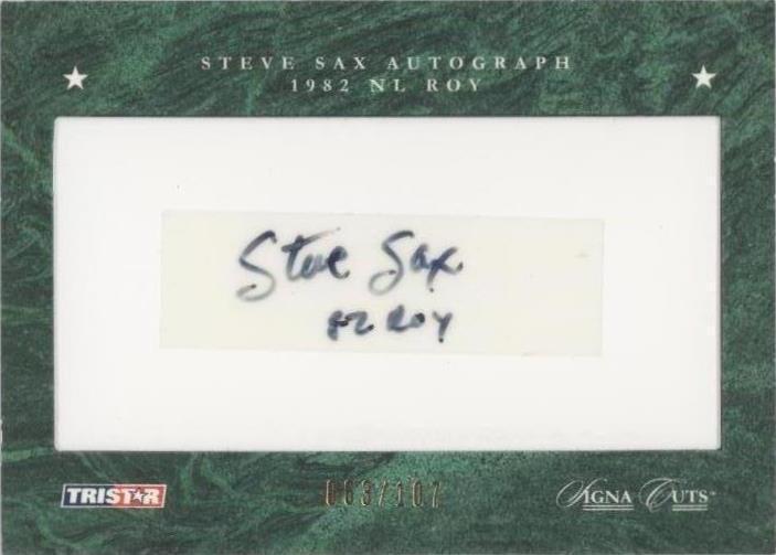 2008 TRISTAR Signa Cuts Cut Autographs - Hidden Treasures Steve Sax ...