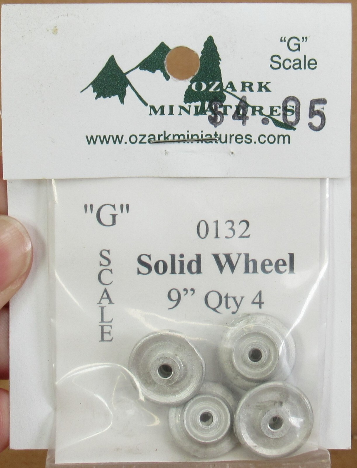 Ozark Miniatures 0132 9" Sold Wheel (4) 1:20.3 G-Scale NOS | eBay