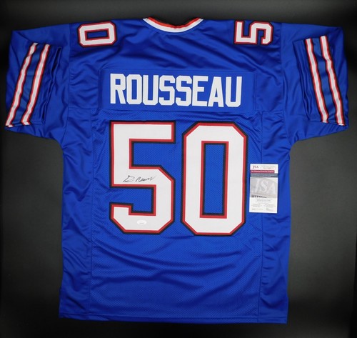 Gregory Greg Rousseau Signed Auto Buffalo Bills Blue Football Jersey ...