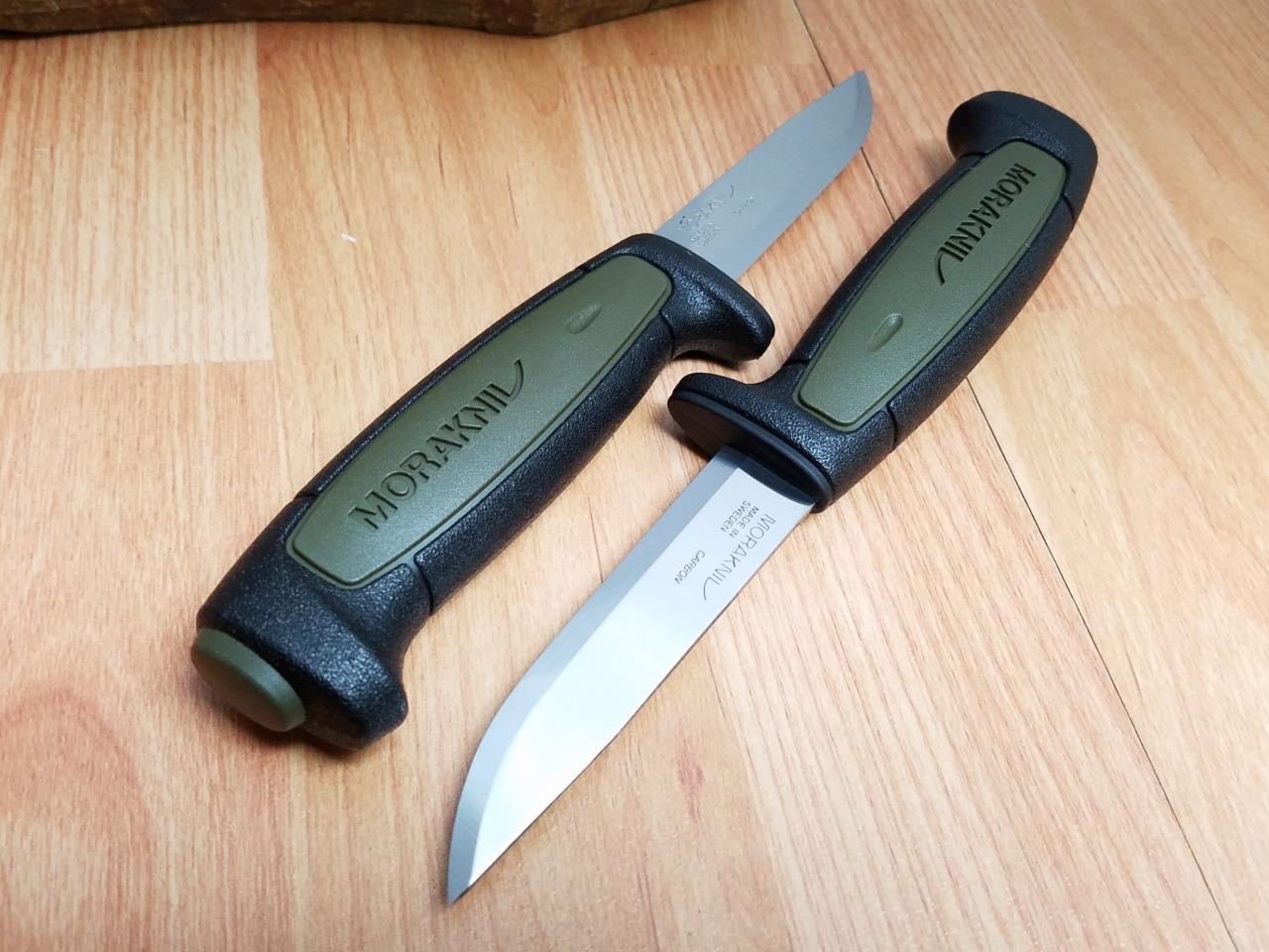 2 Pc Lot Mora Morakniv Basic 511 Carbon Steel Green & Black Camp Knife 02210 | eBay