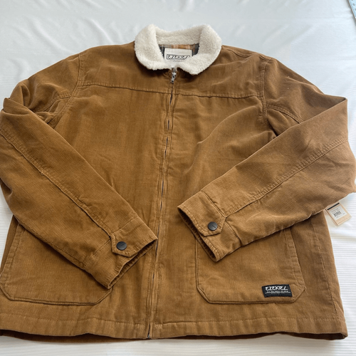 NWT Ezekiel Khaki Brown Corduroy Collins Jacket Size Large New | eBay
