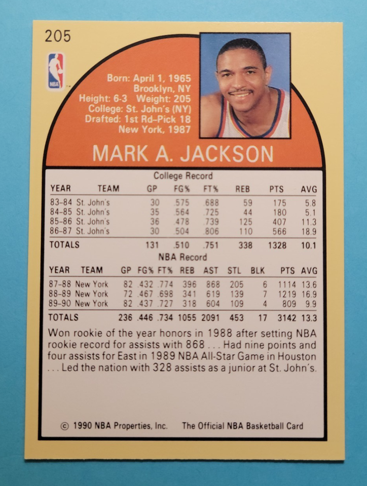 1990-91 NBA Hoops Mark Jackson #205 Menendez Brothers NM Knicks | eBay