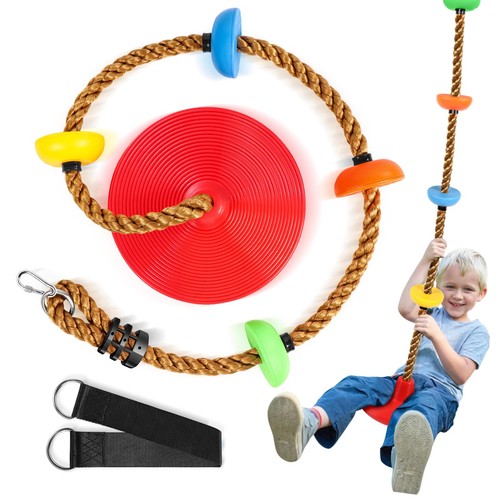 Climbing Rope Tree Swing with Platforms and Swing Seat Outdoor Playground Acc... | eBay