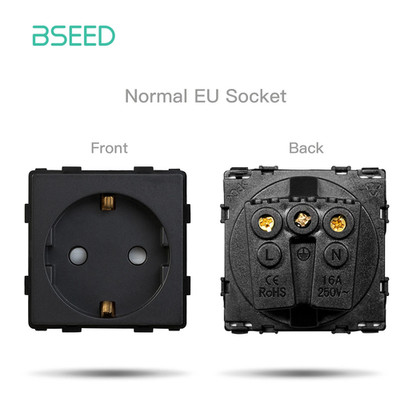 EU Standard Wall Socket Frames Power Socket Plug Glass Panel Touch ...