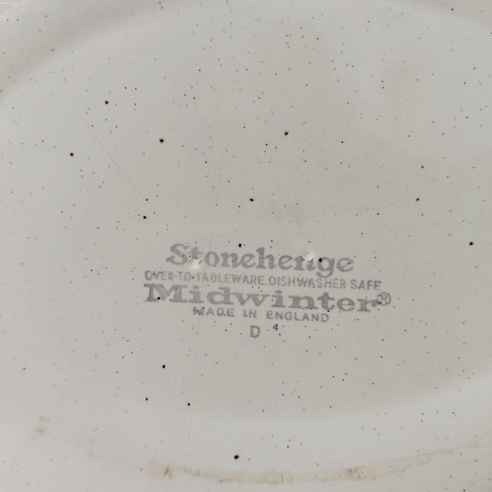 Midwinter Stonehenge SUN Pattern Yellow, Orange & Brown 12" Oval ...