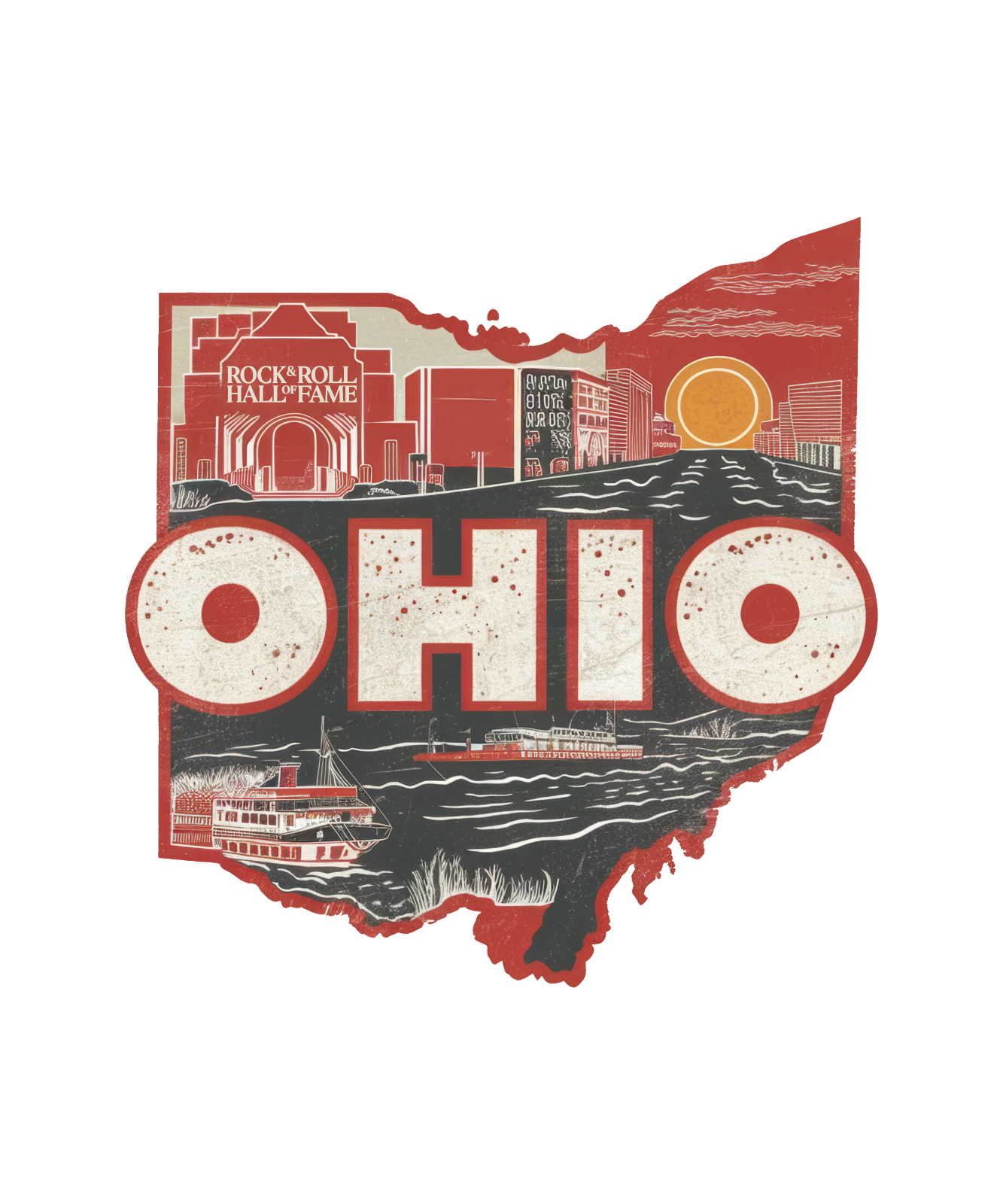 Ohio State Sticker 3" Homeland Pride Farmland Home Country Retro ...