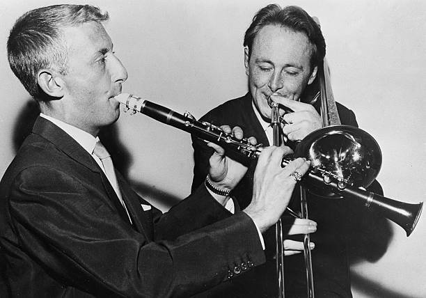Chris Barber musician trombonist bassist bandleader jazz GB with c- Old ...