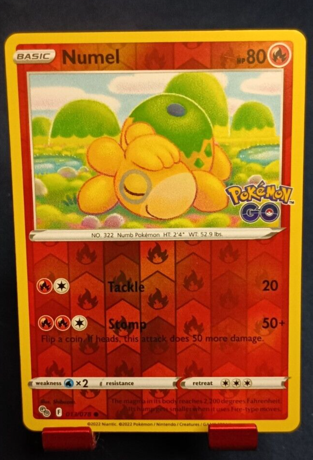 Pokemon Fire Type - Numel Pokemon Go Reverse Holo | eBay UK