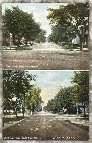 Multi View Street Scene River View & Lawrence St Wichita Kansas DB ...