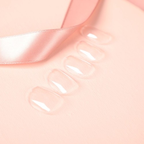 500pcs Short Round Head Gel Press On False Nails Full Cover Extension ...