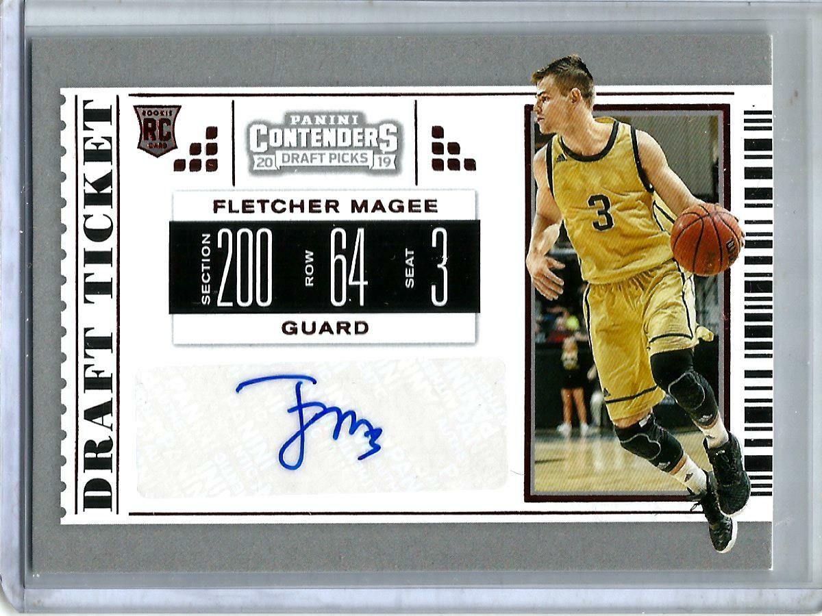Fletcher Magee 19/20 Panini Contenders Draft Picks Red Foil Autograph ...