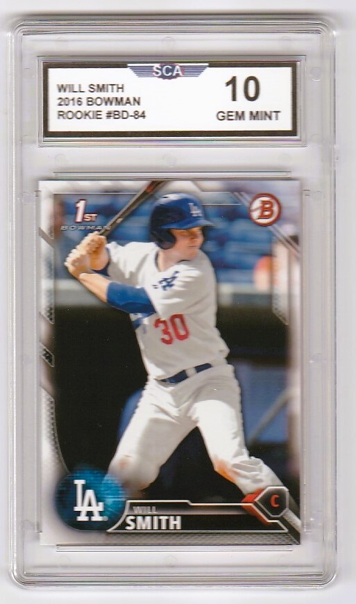2016 BOWMAN WILL SMITH ROOKIE BASEBALL CARD LOS ANGELES DODGERS CATCHER ...