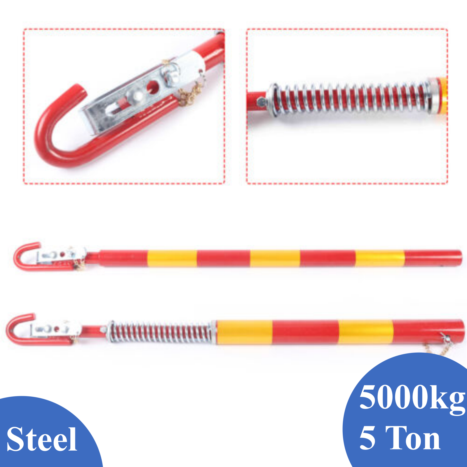 5000kg 5 Ton Steel Towing Bar Pole Recovery Tow Pole For Car Van Truck ...