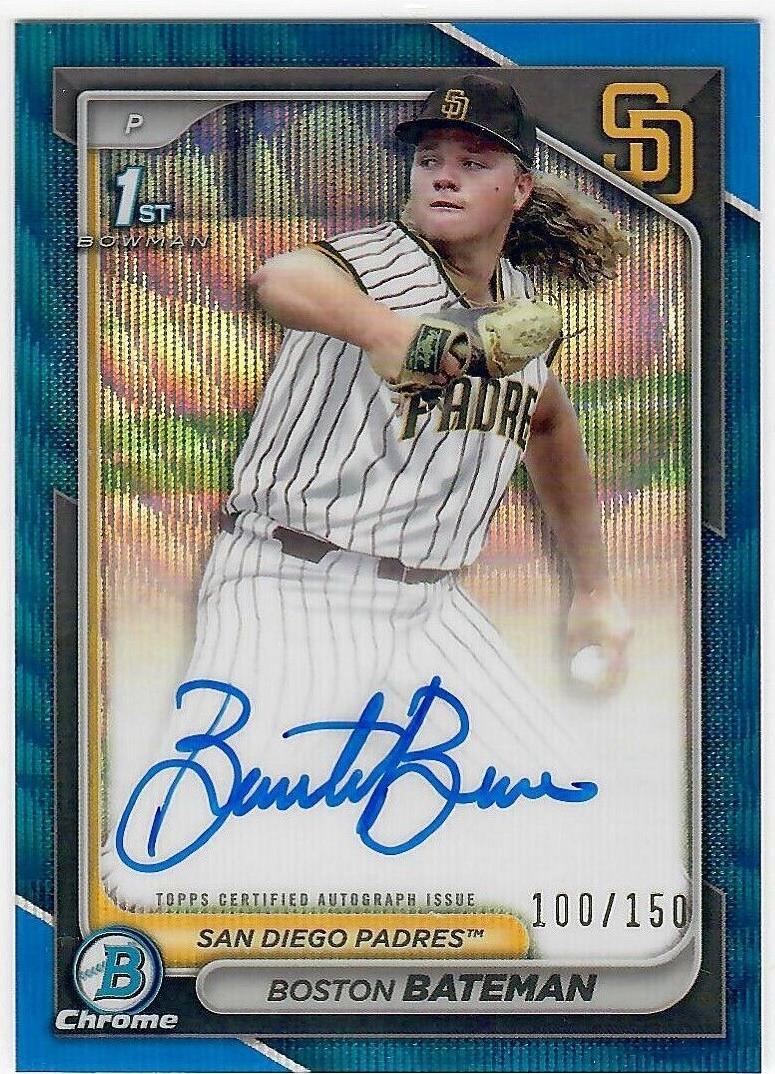 2024 Bowman Draft - Chrome Prospect Autographs Boston Bateman #CPA-BBA ...