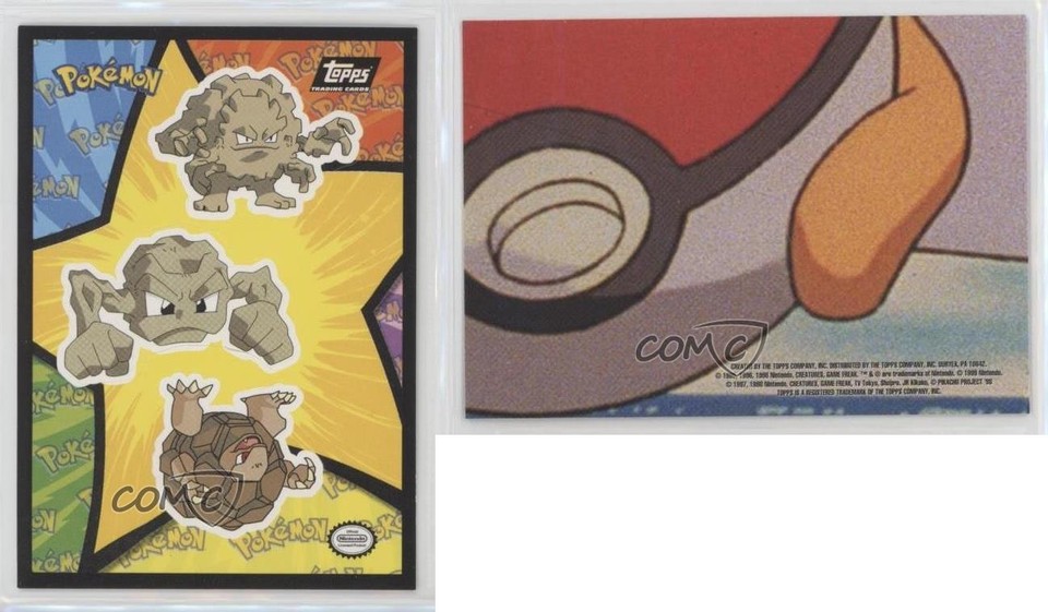 Geodude Graveler Golem 2nd Printing (Black Topps Logo) #12 1999 1b9b ...
