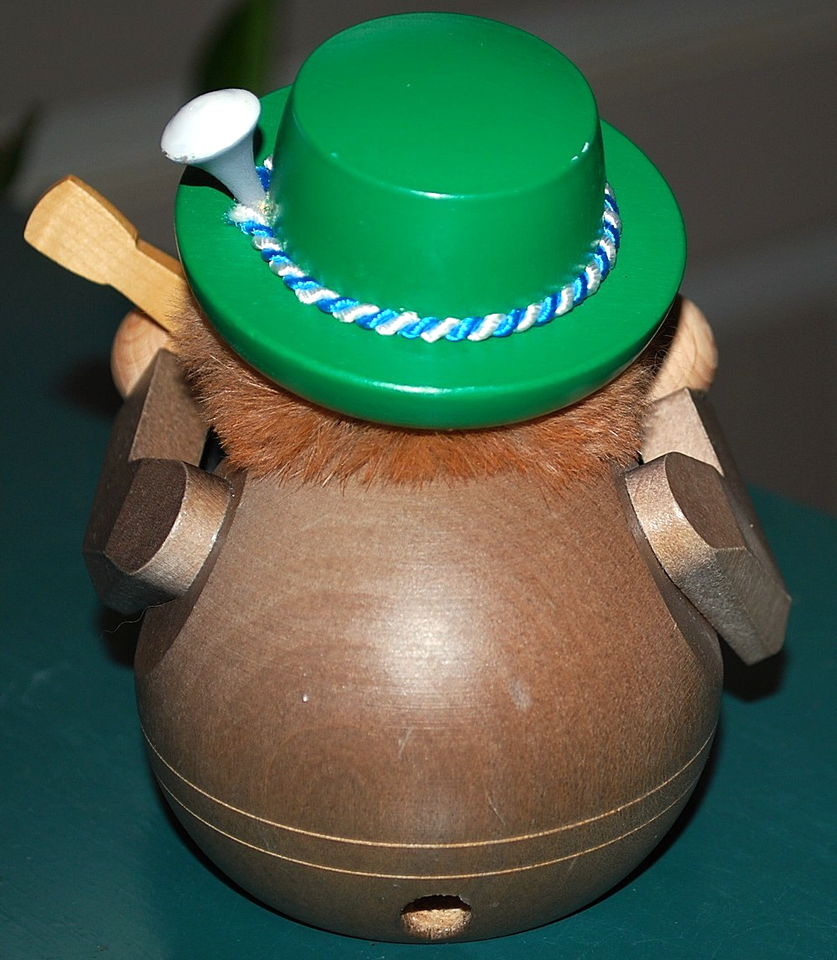 WOODEN INCENSE SMOKER Handmade MUSICIAN Germany ERZGEBIRGISHE GLASSER ...