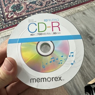 Memorex 10PK CD-R 40X 700MB 80min CD-R Discs NEW Cool Colors Sealed ...