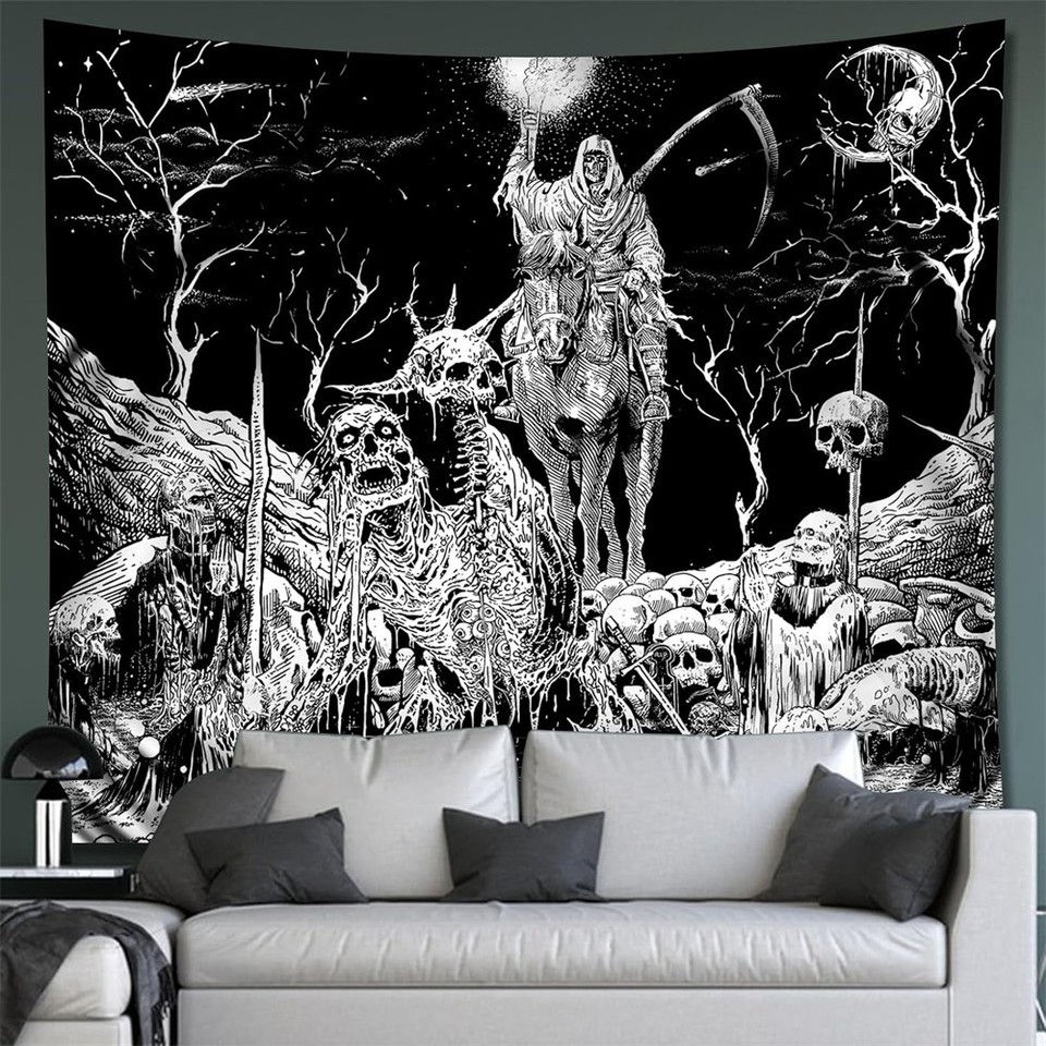 3D Moon Tree Egypt Tapestry Scenery Wall Hanging Cloth Background Photo ...
