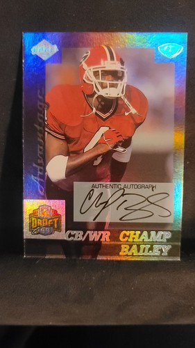 1996 Collectors Edge Advantage Champ Bailey ROOKIE AUTOGRAPH Card #152 ...