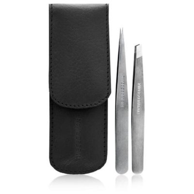Tweezerman Petite Tweezer Set. Slant & Point Tip Tweezers + Black ...