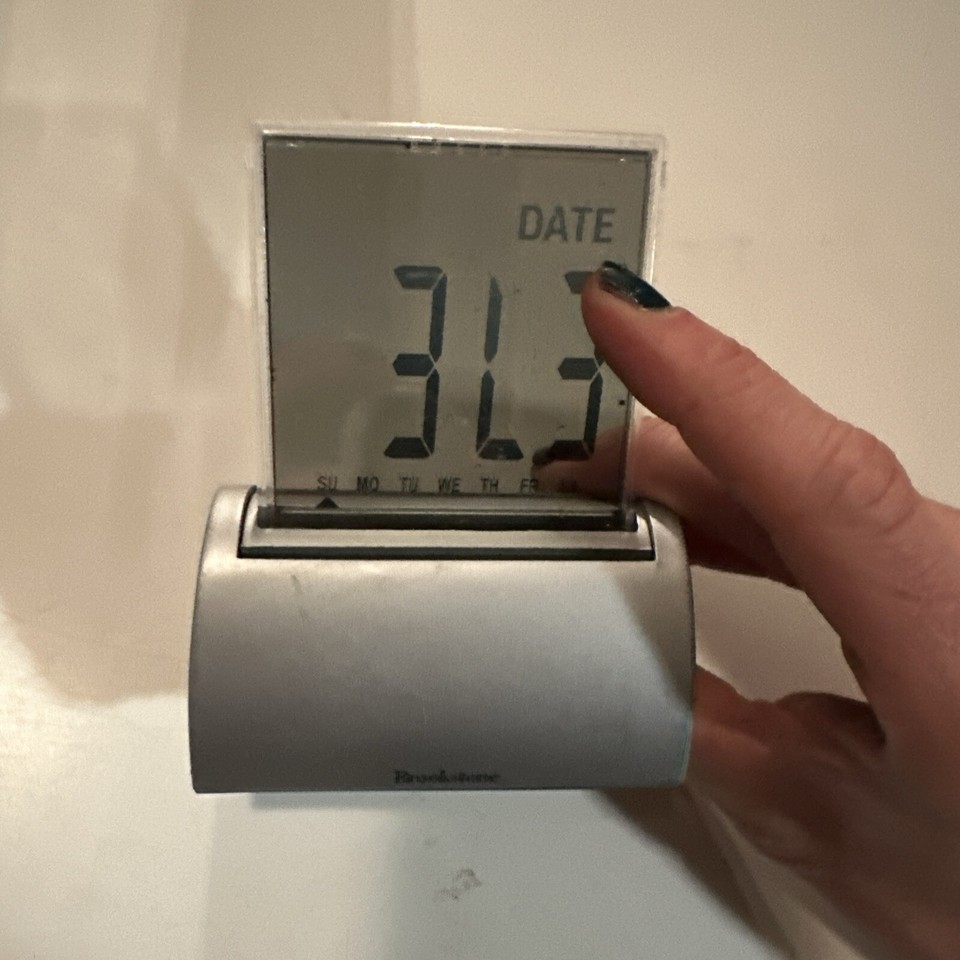 Brookstone Touchscreen die-cast clock. 90's Used | eBay