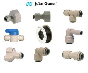 John Guest 1/4" Water Filter Push Fit Tap Connectors Filter BLACK Pipe ...