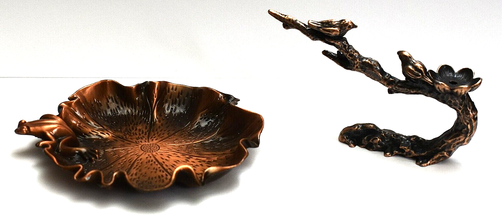 Chinese Rich Prosperous Lotus Incense Burner Censer, Tray Handmade Moon ...