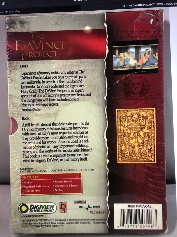 THE DA VINCI PROJECT (DVD, 2006) ***BRAND NEW*** w/ 100-page book & bookmark! | eBay