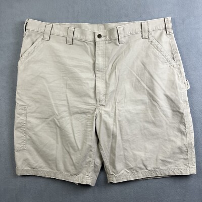 Carhartt Shorts Mens 44 Tan B147 Original Fit Carpenter Canvas Hammer ...