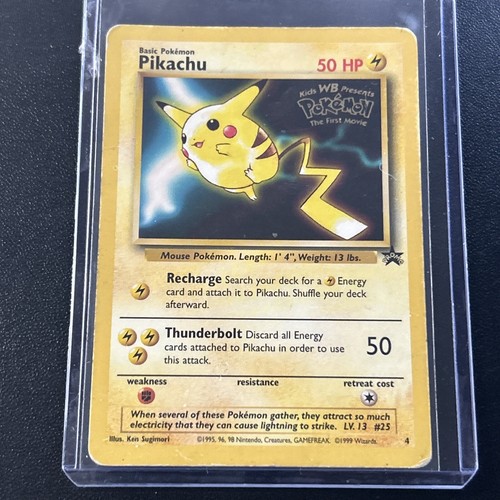 Pikachu Promo Card Kids WB Presents Pokemon The First Movie LV. 13 #25 ...