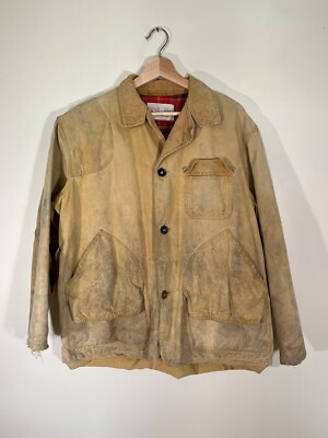 Vintage Hawthorne Field Hunting Jacket Distressed Workwear Flannel ...