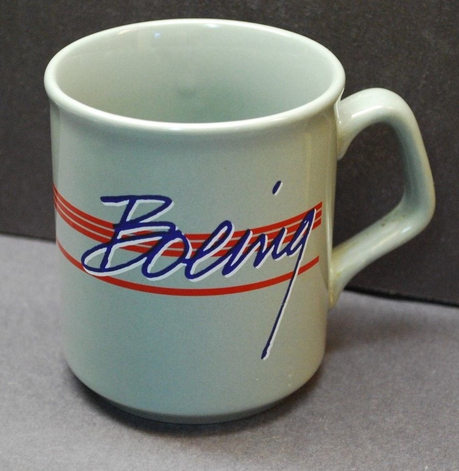 Boeing Gray Cursive Writing Coffee Mug, ENGLAND | eBay