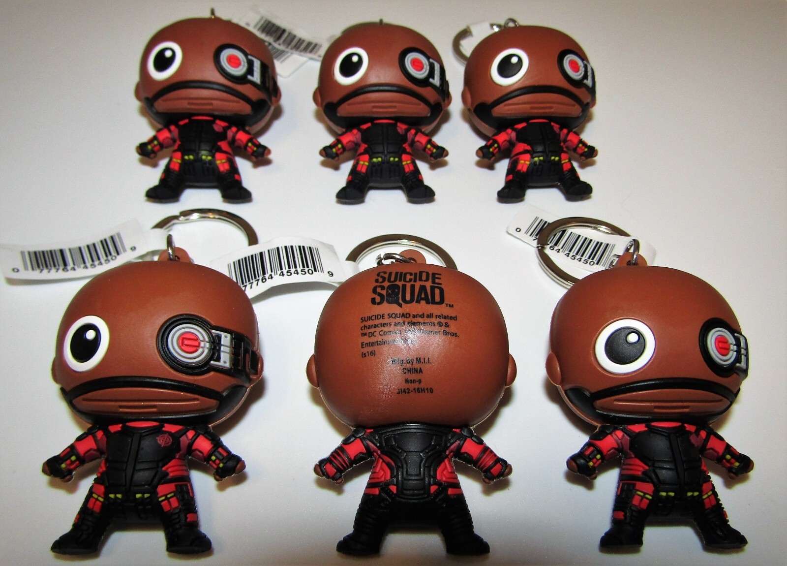 2016 DC Suicide Squad Figural Keyring Lot of (6) Key Chains Deadshot ...
