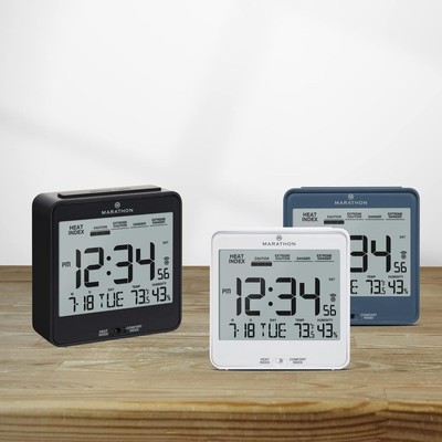 Atomic Desk Clock Marathon With Back Light Heat and Comfort Index Color ...