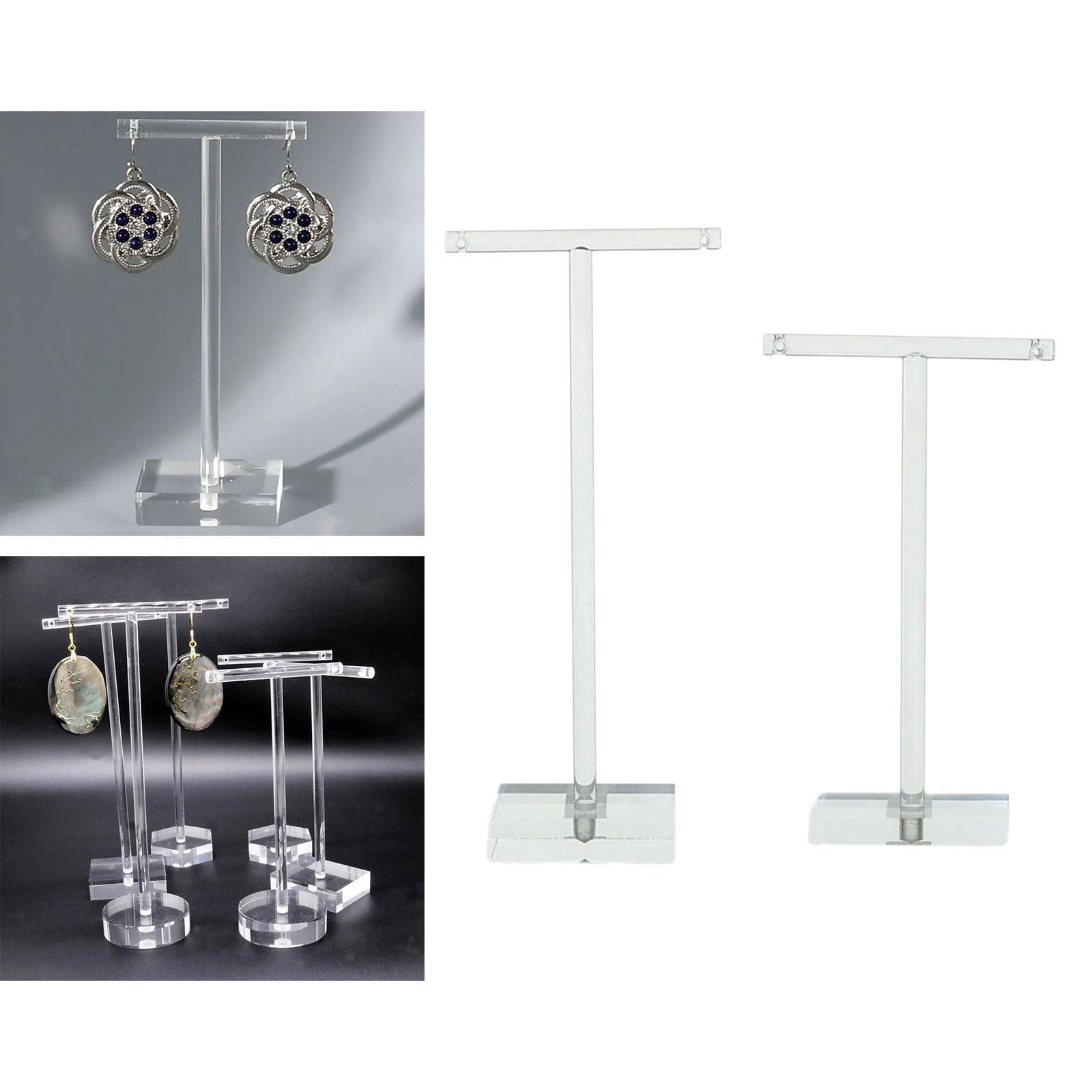 2 Pieces Jewelry Organizer T Bar Dangling Earring Display Rack Stable ...
