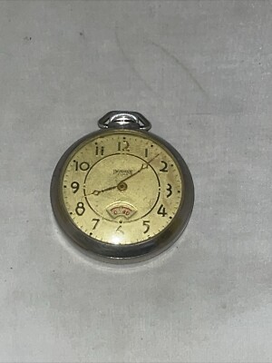 VINTAGE INGRAHAM SENTINEL CLICK SECOMETER SECONDS RUNNING POCKET WATCH ...