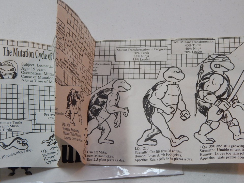Mutations Chart Only Teenage Mutant Ninja Turtles 1992 TMNT Mutatin | eBay