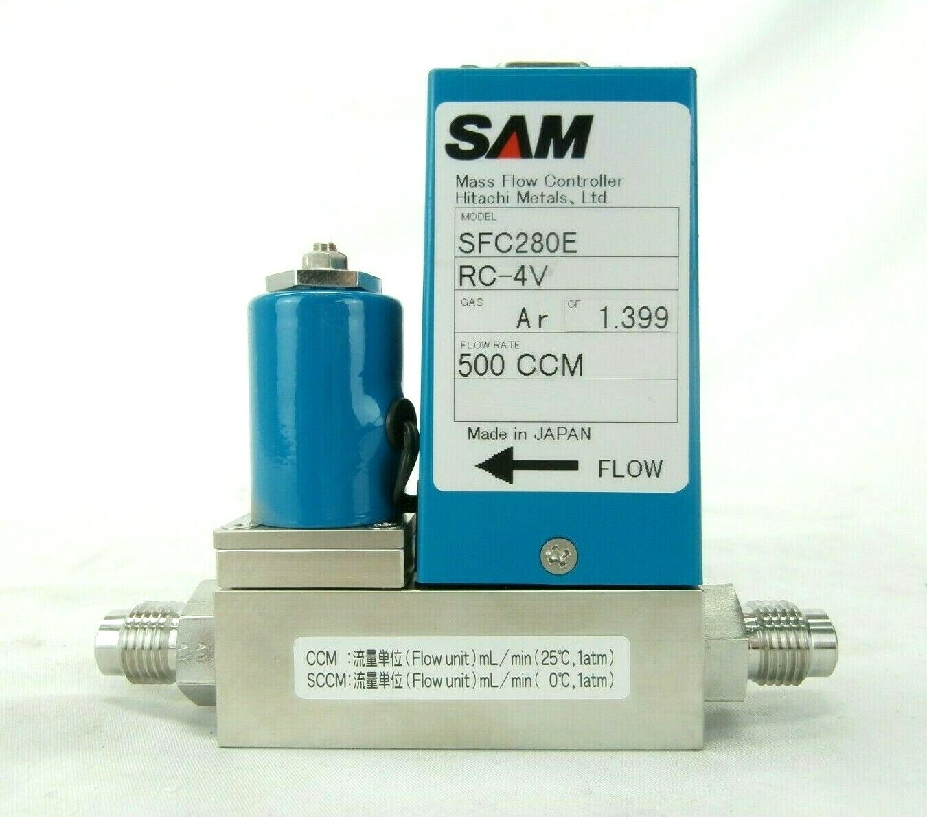 SAM Hitachi Metals SFC280ERC-4V Mass Flow Controller MFC SFC-280E 500 ...