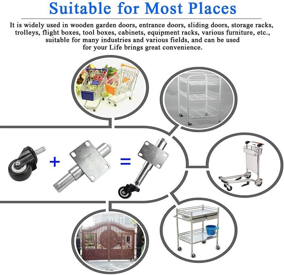 Heavy Duty Gate Wheel Spring Loaded Galvanised Support Jockey Door ...