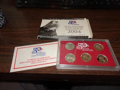 2004 S Mint Silver State Quarters Proof Set in Box w/ Certificate | eBay