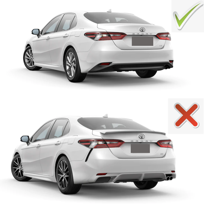 FOR 2018-2022 TOYOTA CAMRY LE XLE Rear Bumper Diffuser W/ LED Light ...